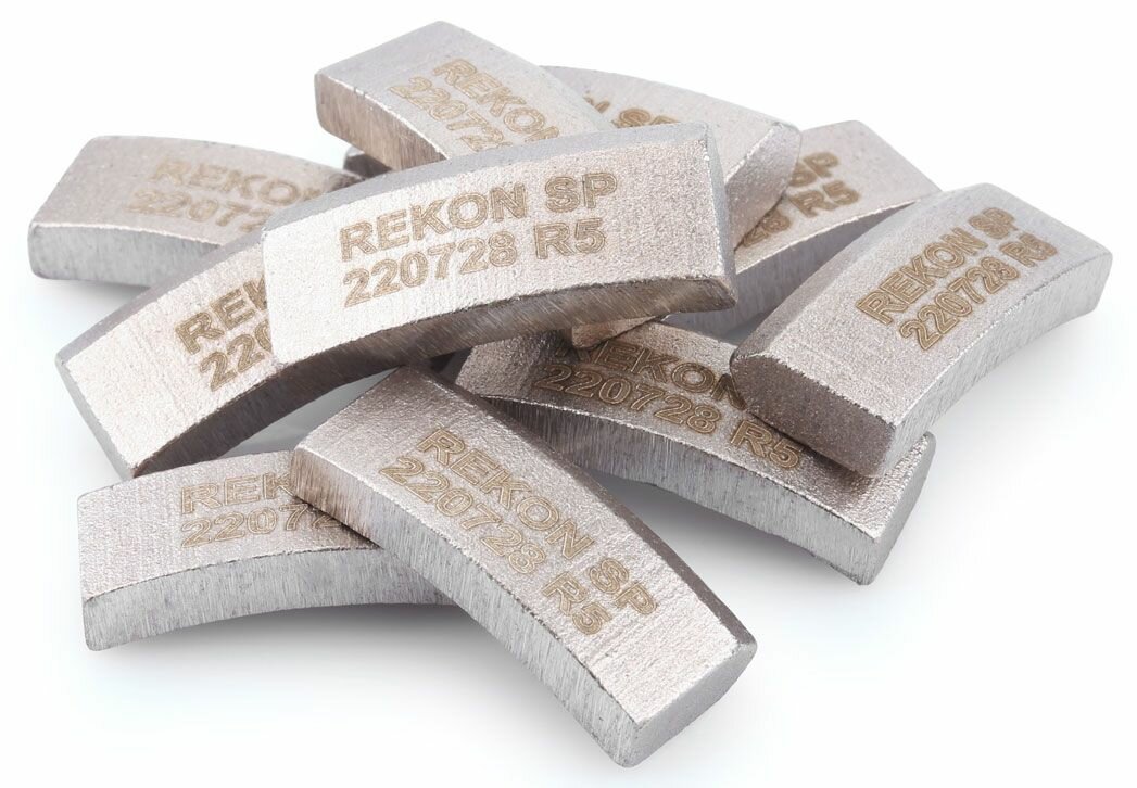 REKON Алмазный сегмент SOFT Pro(R5:24x4.0x10) для алмазных коронок D62-82, 10 штук