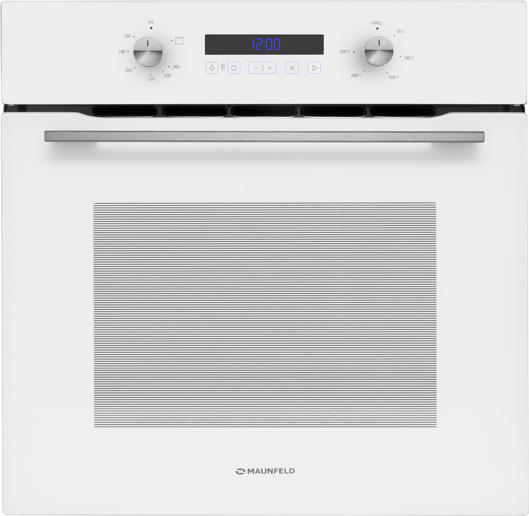 Газовый духовой шкаф Maunfeld MOGM703W, ширина 60 см, объем 70 л, белый, Китай