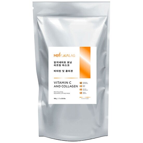 Альгинатная лифтинг-маска для лица Meoli тонизирующая, с витамином С и коллагеном, 900 г