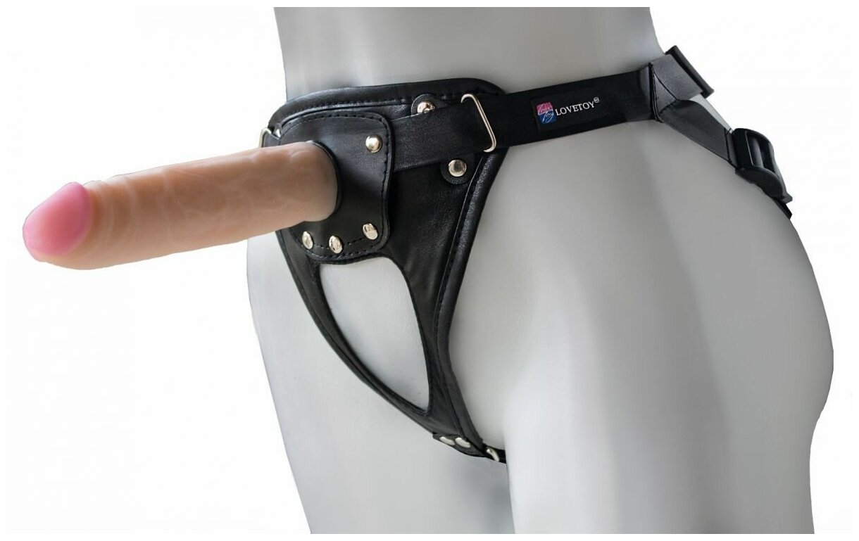 Универсальный мягкий пояс с насадкой Hard brutal bdsm-консул - 17 см.