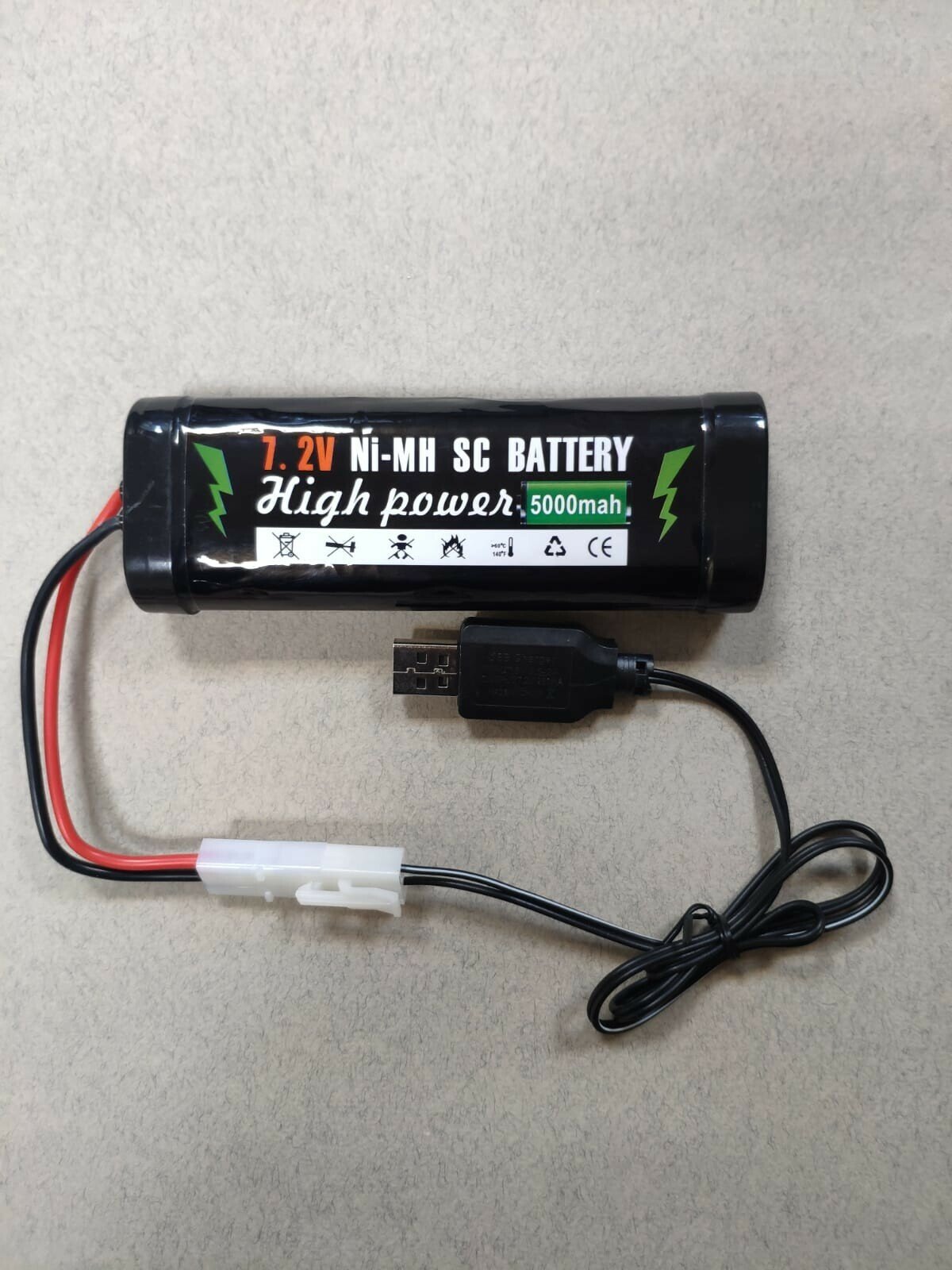Аккумулятор 7.2V 5000mAh Tamya в комплекте с зарядным устройством USB