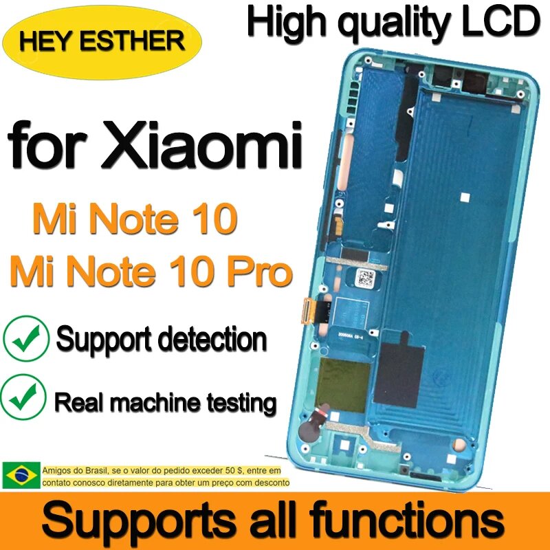 Оригинальный ЖК-дисплей AMOLED 6,47 дюйма для Xiaomi Mi Note 10 Pro, ЖК-дисплей для Xiaomi Mi note 10, ЖК-дисплей с сенсорным экраном CC9 Pro