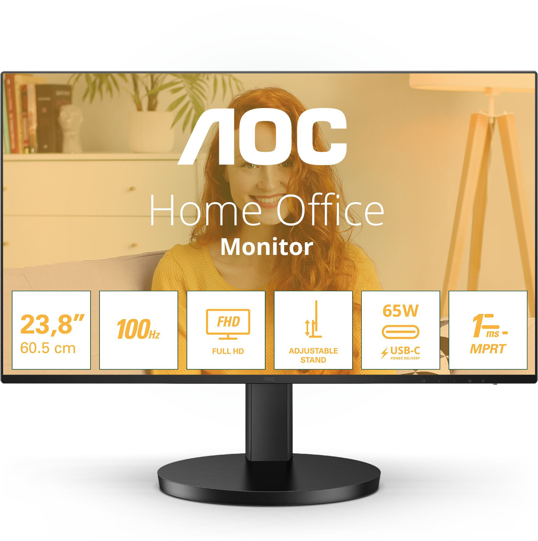 Монитор AOC 27" 27B3CF2 черный IPS LED 4ms 16:9 Hdmi матовая HAS Piv 1300:1 250cd 178гр/178гр 1920x1080