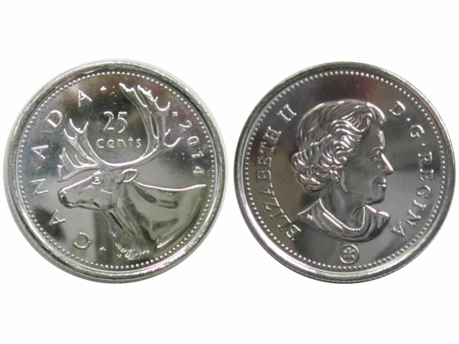 25 центов Канады 2014 г, Олень
