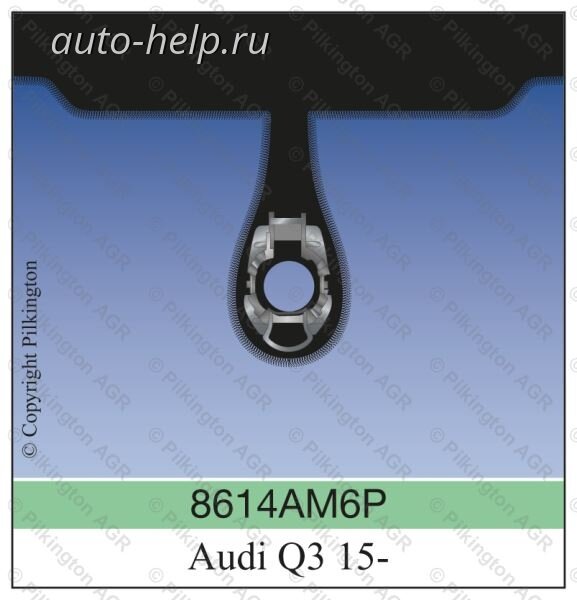 PILKINGTON AUDI Лобовое ДД VIN Молдинг acustic