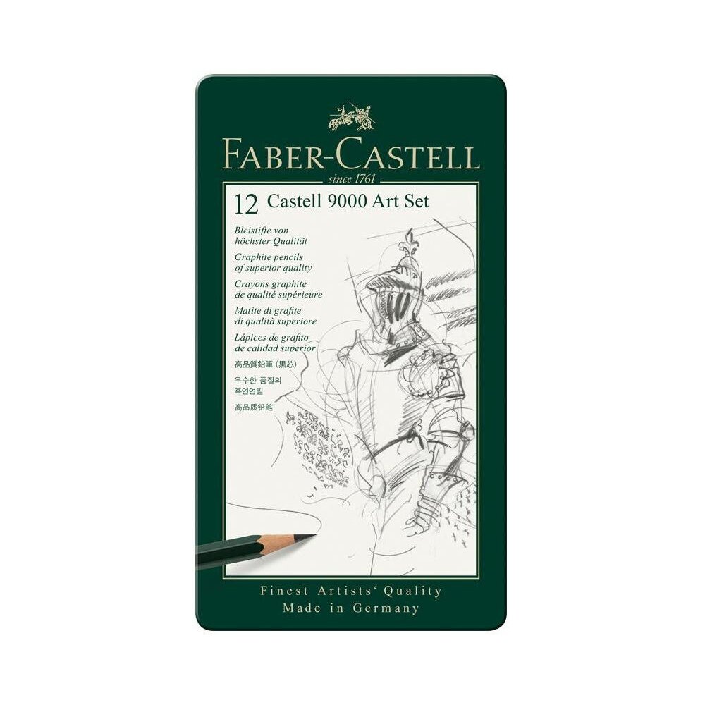 Faber-Castell 119065 Набор карандашей ч/г faber-castell castell 9000 art set, 12 шт, 2h-8b, заточен, метал. кор. (5 шт.)