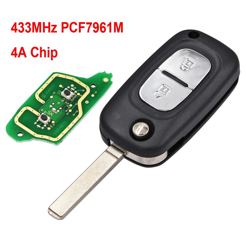 Откидной дистанционный ключ 2B/3B 433 МГц PCF7961M 4A для Lada Granta Kalina Priora Vesta X-RAY XRAY 2015-2019 TWB1G767 2 buttons