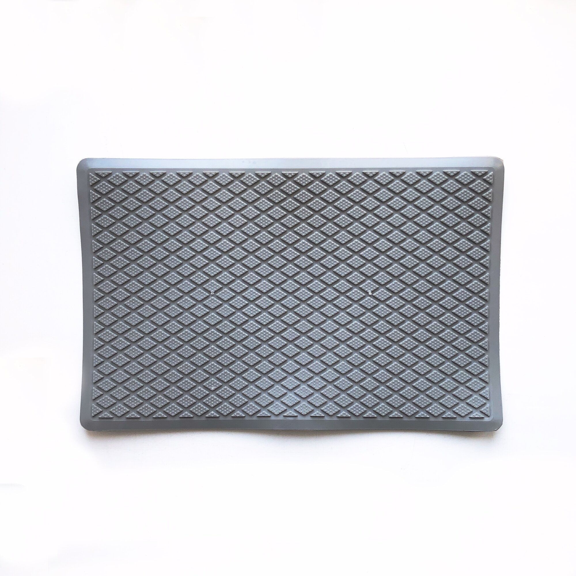 Подпятник для автоковрика резиновый, цвет серый