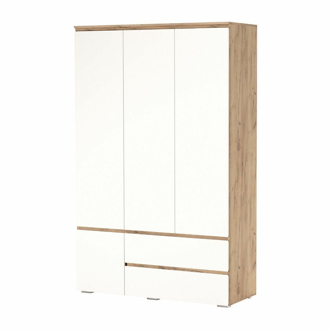 Шкаф гретта 4С2Я Дуб крафт золото-Белый