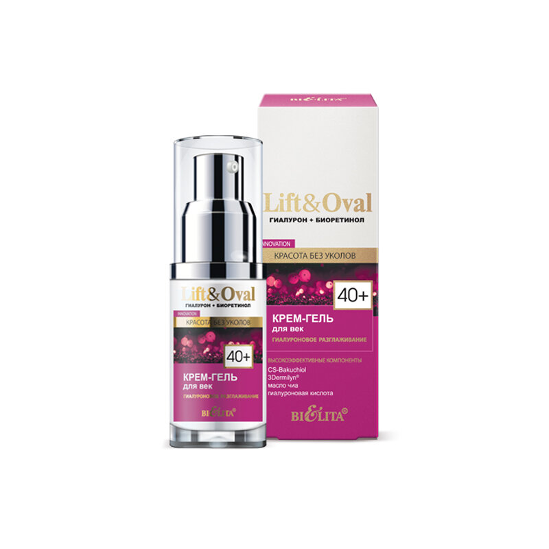 Белита крем-гель для век гиалуроновое разглаживание 30мл 40+ гиалурон+биоретинол