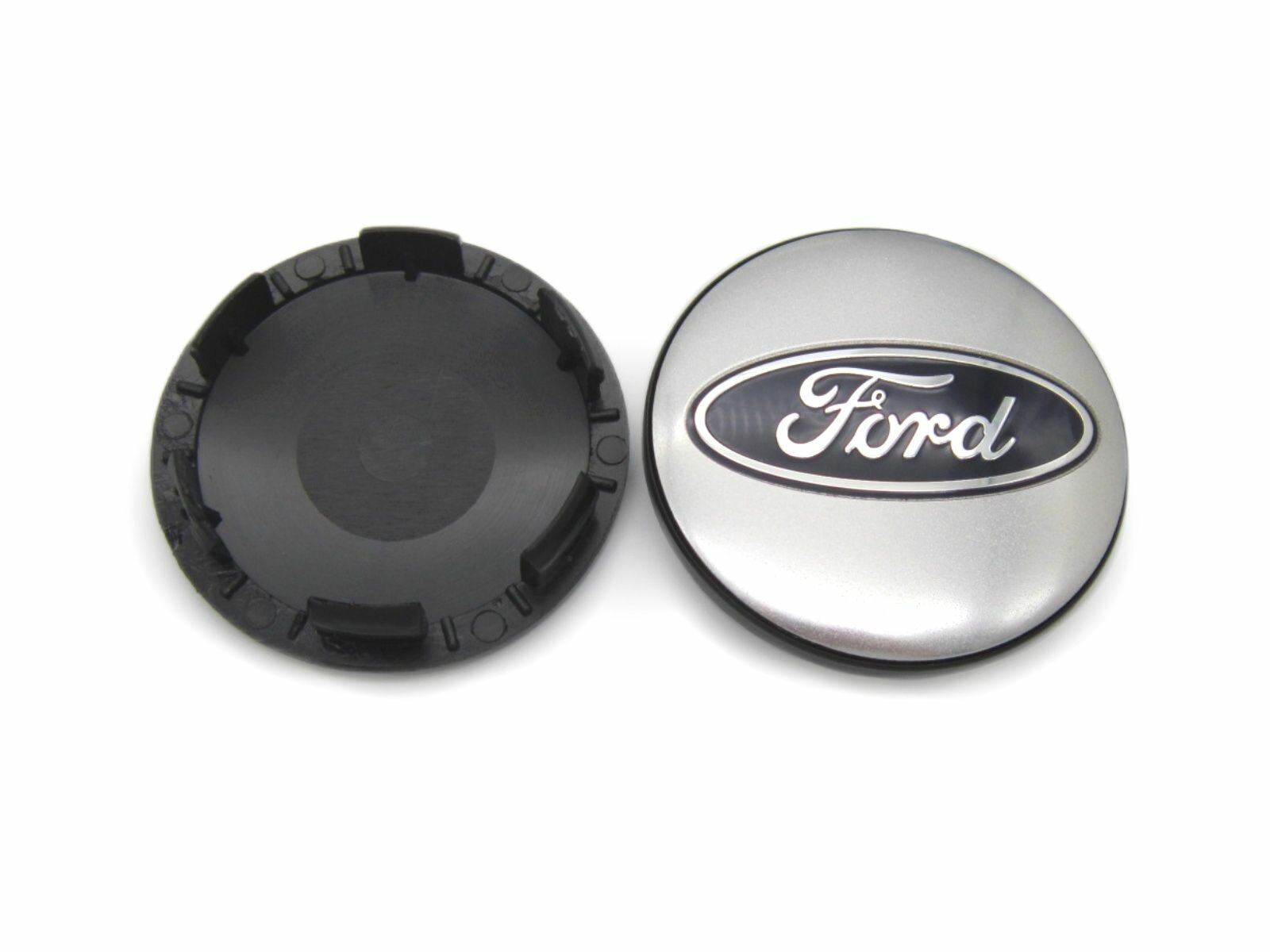 Колпачок заглушка на литой диск КиК Ford chrome 62/55/10, 1 шт.