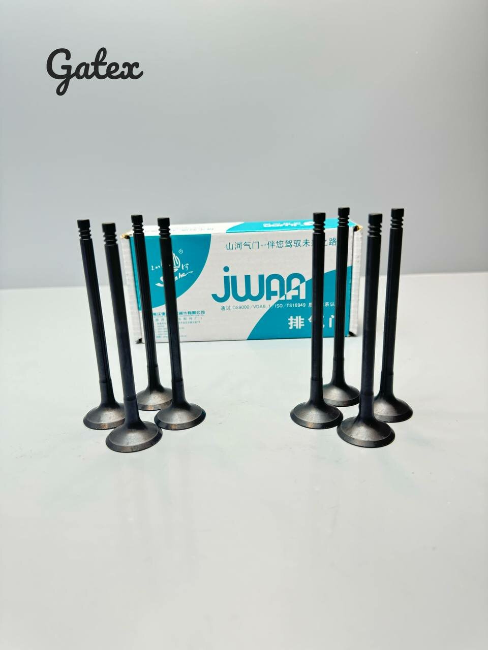 Клапаны JWAA выпускные Chery Tiggo, Fora, M11, Tiggo5 1.6/1.8/2.0л комплект 8шт 481H-1007012CA