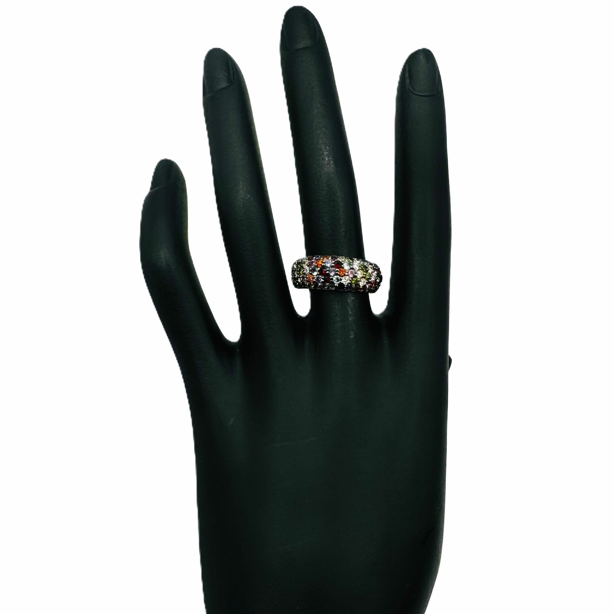 Кольцо широкое, серебро, 925 проба