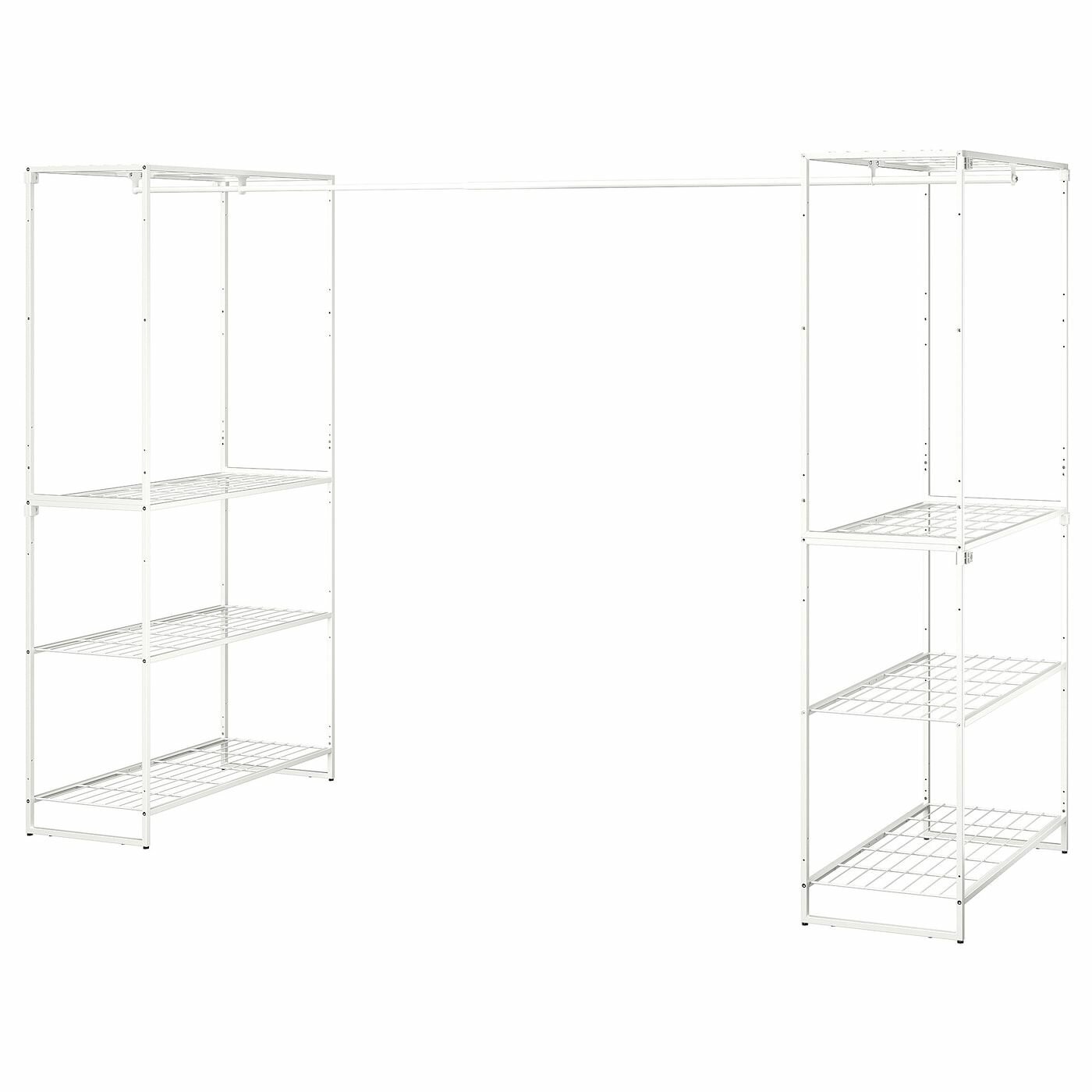 Стеллаж для хранения одежды IKEA JOSTEIN 294.372.80, 81x166/270x180 см, для внутреннего/наружного / белого провода