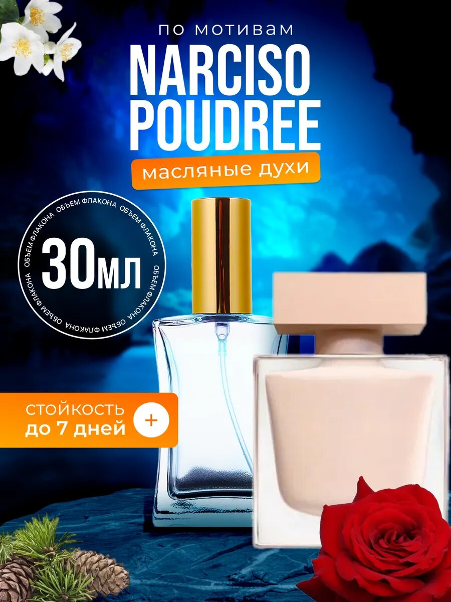 Духи масляные по мотивам Poudree Нарциссо Пудра парфюм женские стойкие