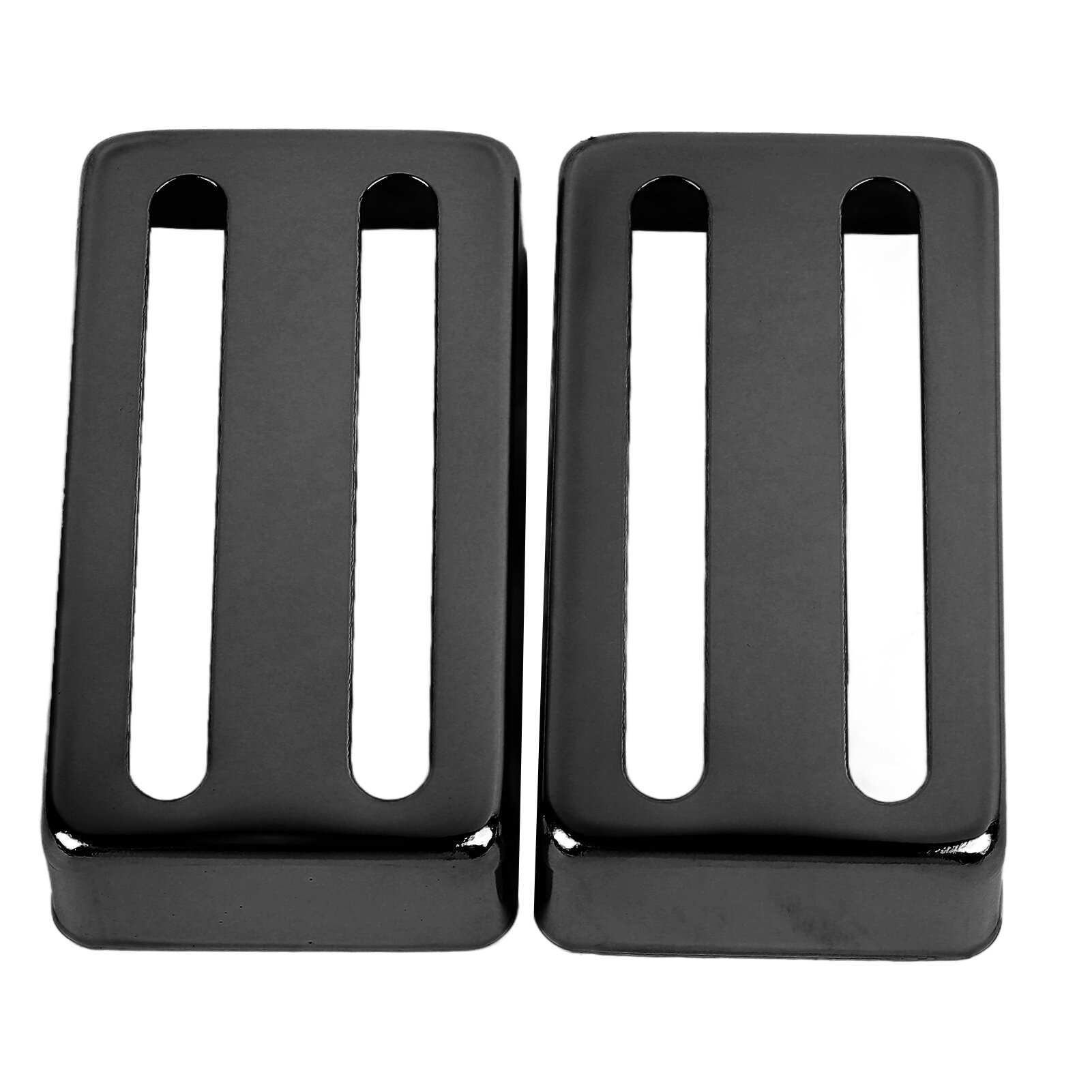 2Pcs Electric Guitar Pickup Cover Brass Good Heat Dissipation Scratch Rust Proof Replacement Shell Black