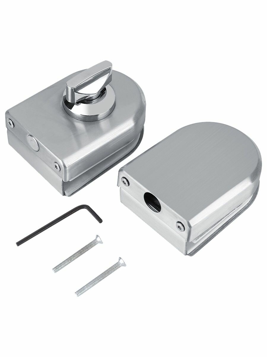 Поворотная ручка из нержавеющей стали с замком для стеклянной двери 10-12 мм, легко открывается/закрывается для использования в ванной комнате в домашнем отеле, прочная и устойчивая к коррозии