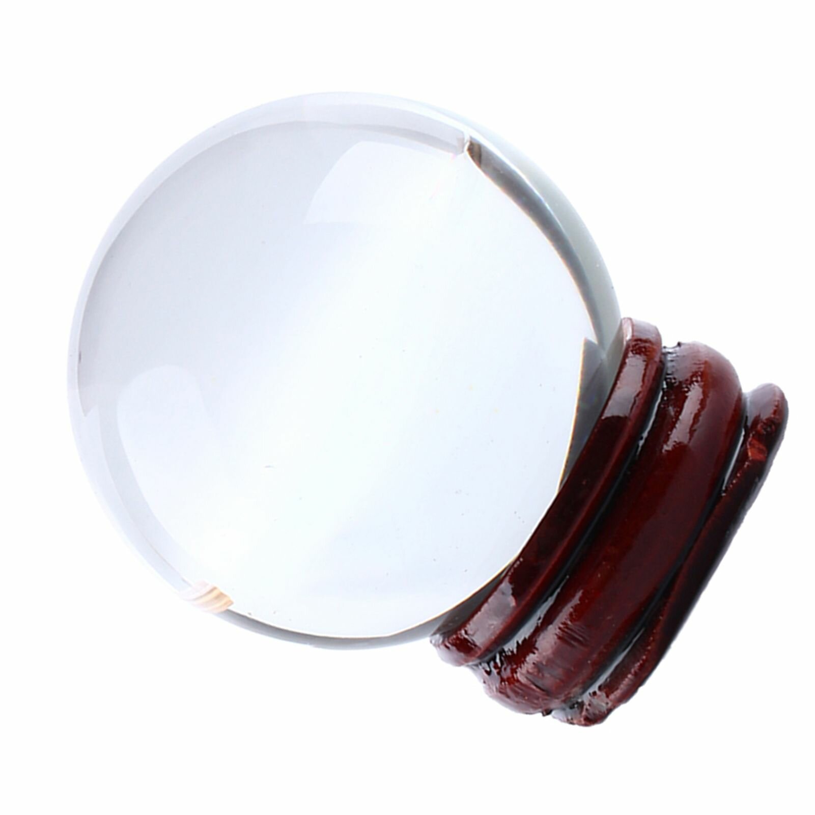 Прозрачный хрустальный шар 40 мм с подставкой для гадания и декора интерьера