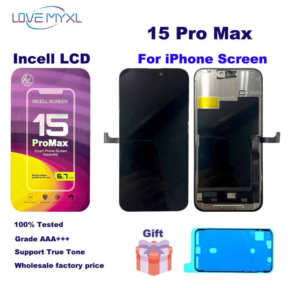 Дисплей Incell LCD для iPhone 15 Pro Max 14 16 Plus Xr 12 13 Mini 11 16 17 Pro Max, сенсорный экран, запчасти для замены HL-16 Pro-LCD