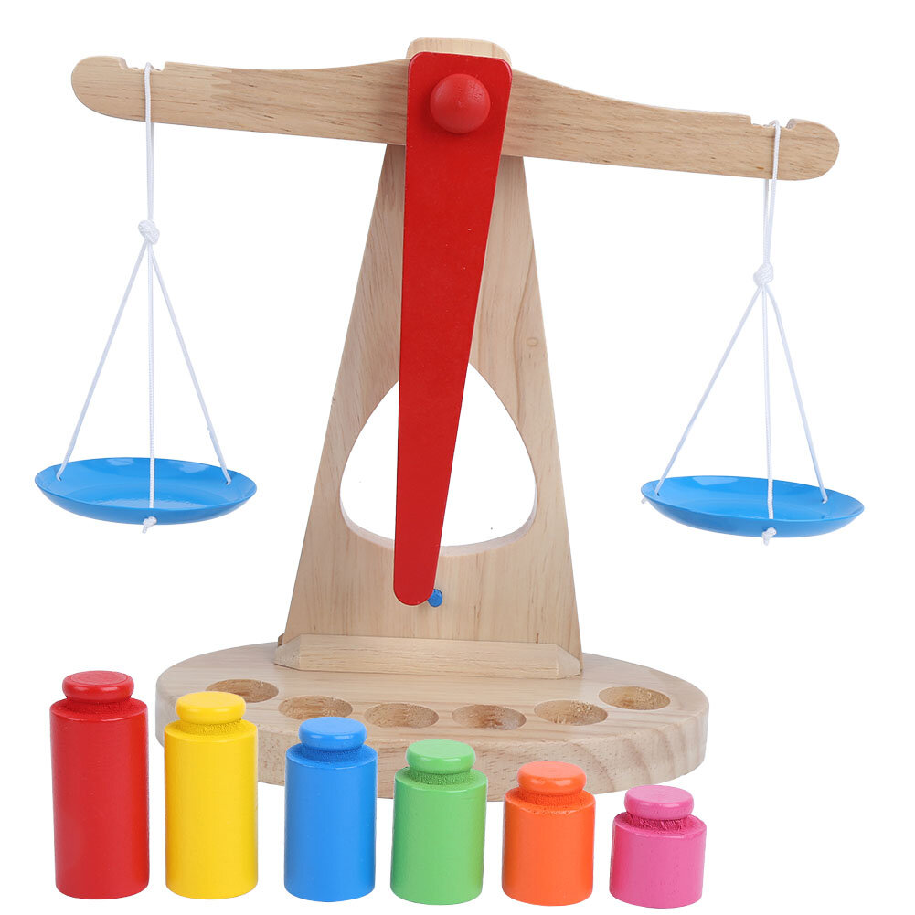 Деревянные весы, обучающие детские математические обучающие игрушки для детского сада, детский измерительный инструмент для изучения науки