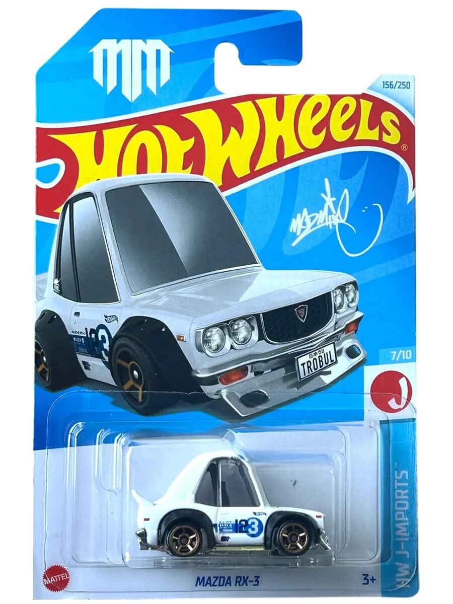 HTD77 Hot Wheels машинка металлическая игрушка коллекционная масштабная модель Mazda RX-3 Кейс 2024