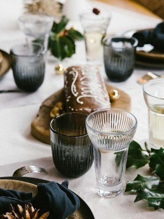 La Rochere набор стаканов низких, серых "OUESSANT ANTHRACITE" 2 шт, 290 мл. Закаленное стекло. Италия