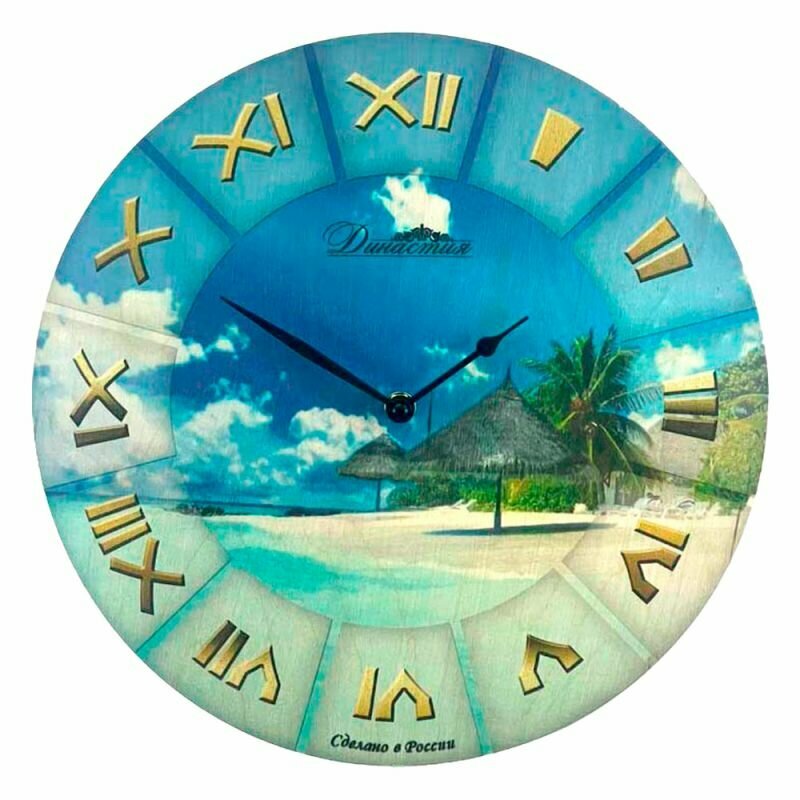 Настенные часы Династия из дерева Династия Настенные часы 02-034 Море с немецким механизмом