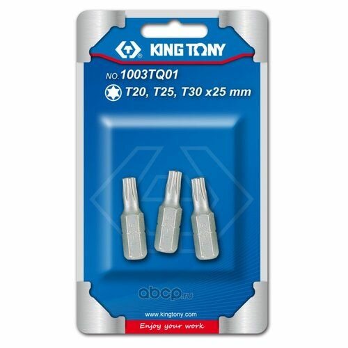 Бита торкс 1/4 T20 Т25 Т30(3шт) King Tony 1003TQ01