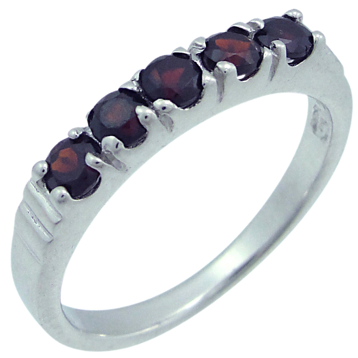 Кольцо тонкое, серебро, 925 проба, родирование, рубин