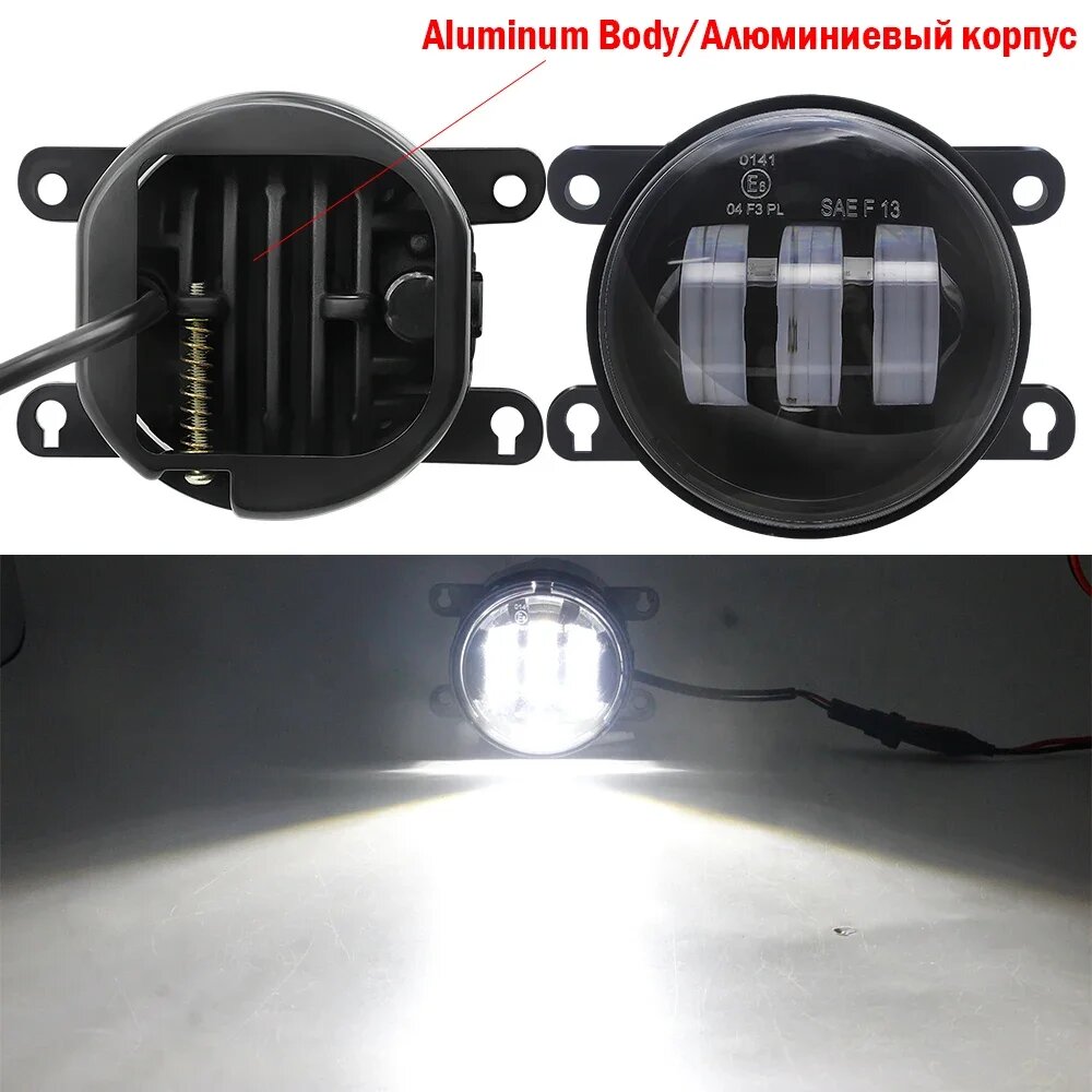 2 X обновленные светодиодные противотуманные фары в сборе DRL 30 Вт 6000LM Автомобильные внешние противотуманные фары для Citroen C4 Picasso Grand Picasso Pallas 2006-2020 White
