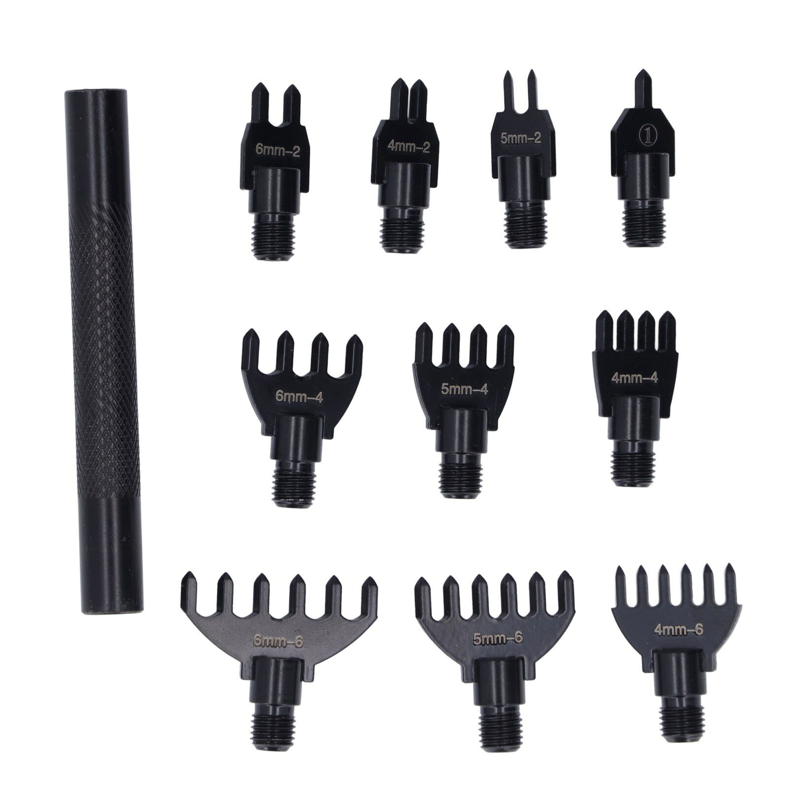 Дырокол для кожи, 10 наконечников, дырокол для ремня из высокоуглеродистой стали для кожаных изделий, износостойкий прочный инструмент для перфорации