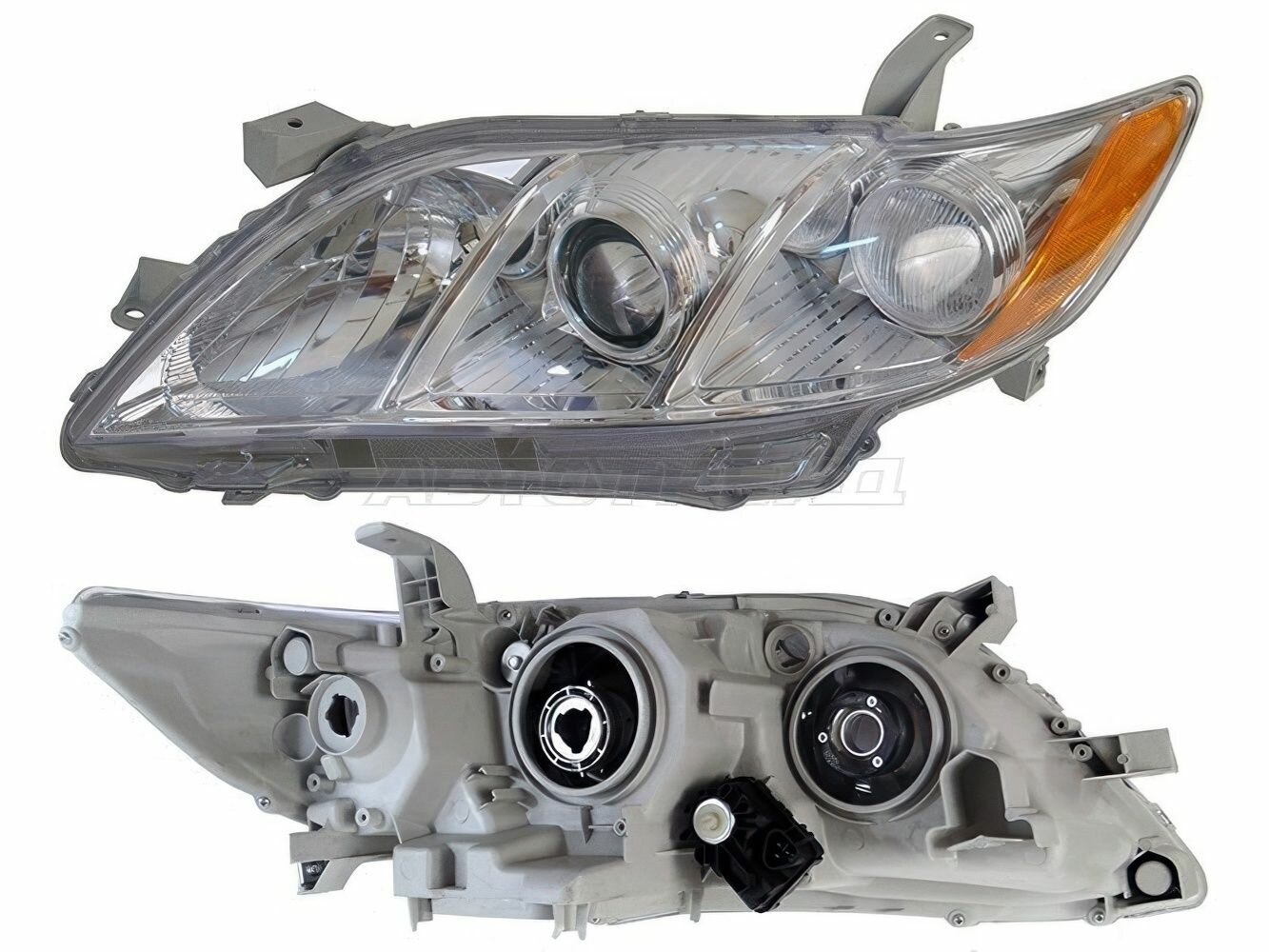 Фара левая, желтый габарит с электрокорректором для Тойота Камри арт ST21211K9L SAT