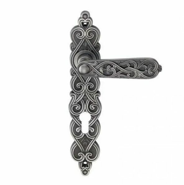 Ручка межкомнатная ARCHIE GENESIS ARABESCO BL.SILVER под ключ