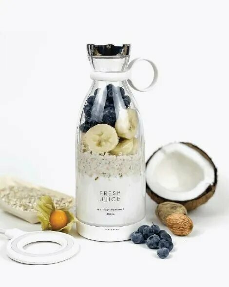 Fresh Juice Портативный блендер портативный блендер, блендер беспроводной, блендер для смузи, белый, розовый