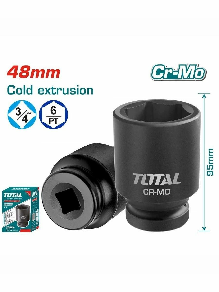 Торцевая головка ударная 3/4 " 36 мм TOTAL THHISD3436L