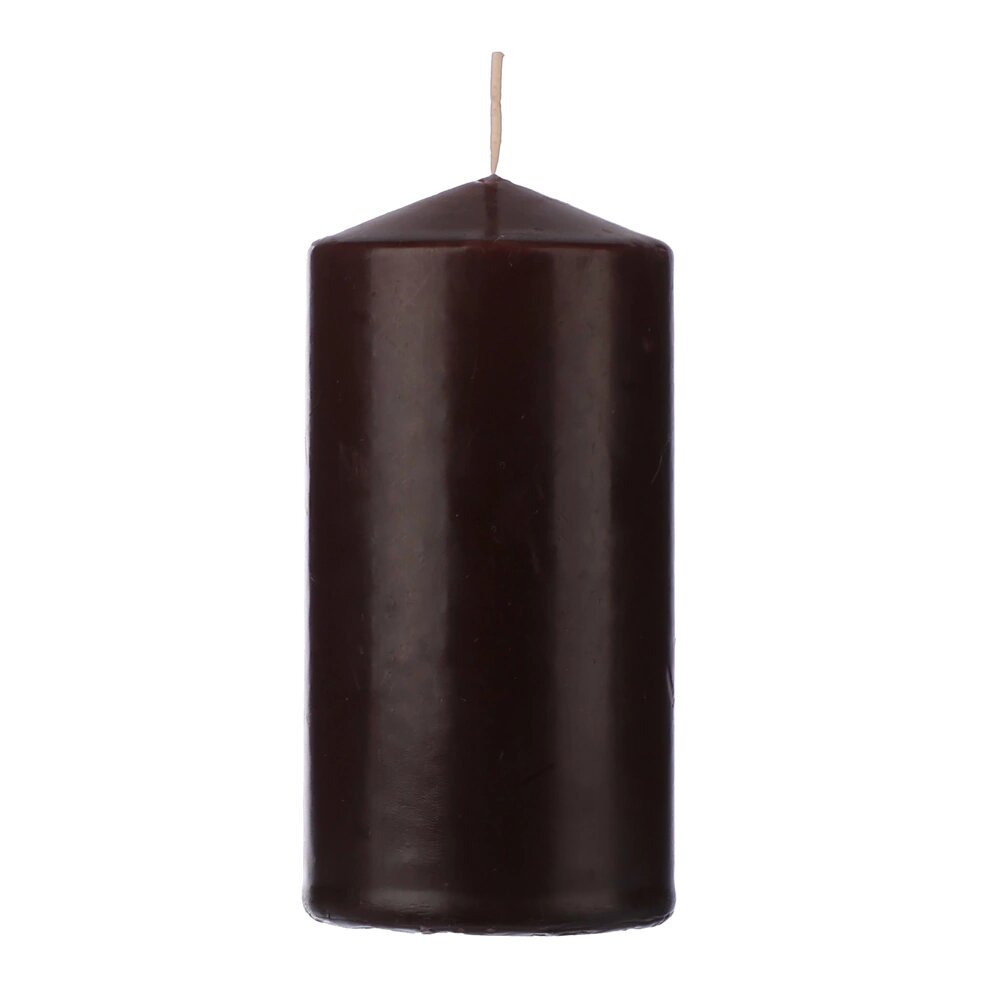 Свеча столбик "Классическая" Русская Свечная Мануфактура, 10 см, коричневая