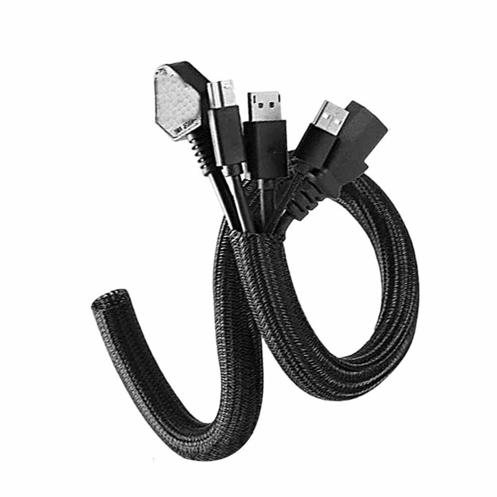 Компьютерный кабель фиксированный жгут проводов для хранения данных artifact cable management tube hub черный