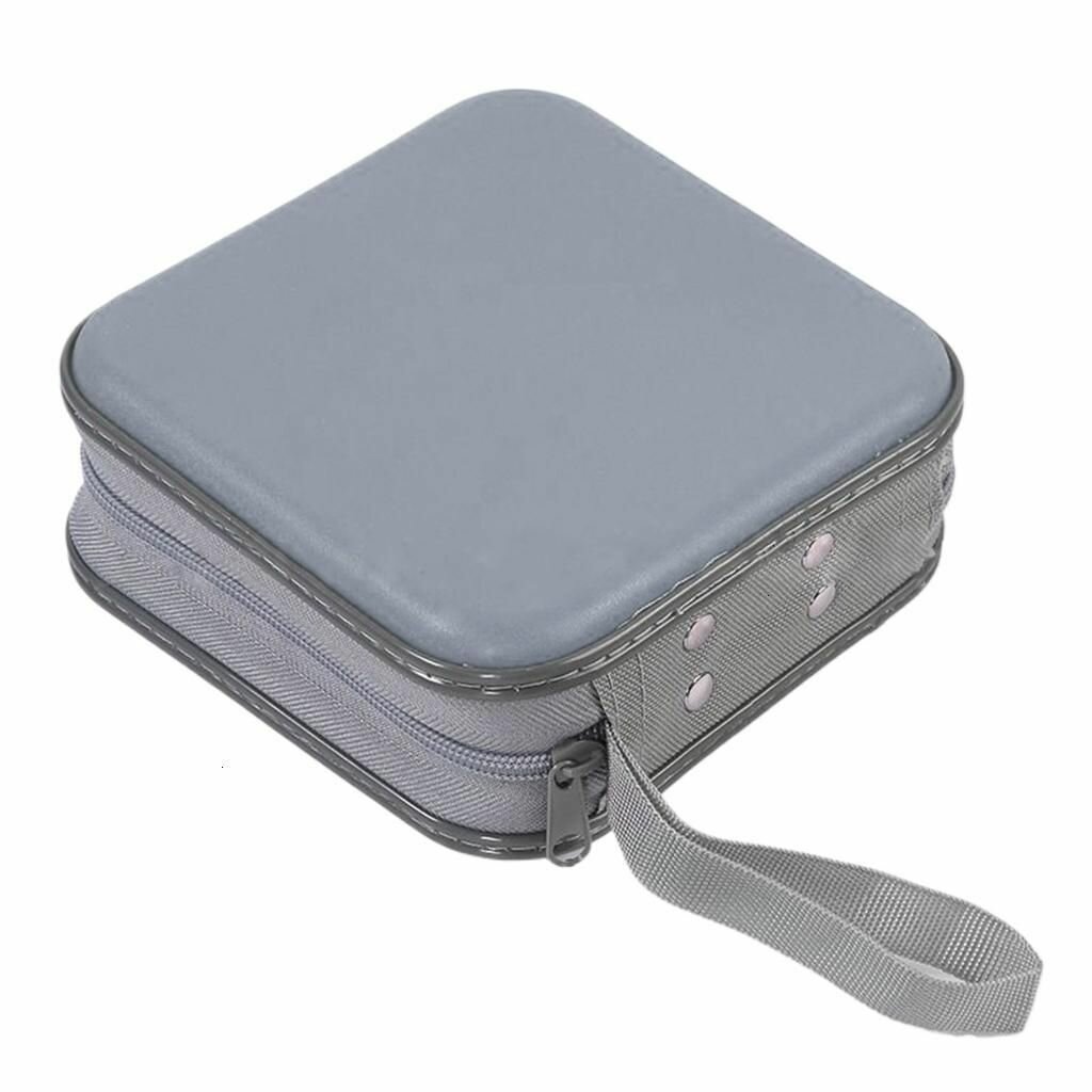 Портативная коробка для хранения компакт-дисков из 48 предметов серого цвета