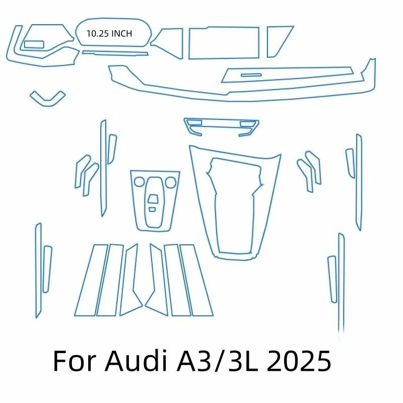 Защитная пленка TPU для Audi A3 A3L 2025, антицарапинная экрана GPS навигации, автомобильные аксессуары.
