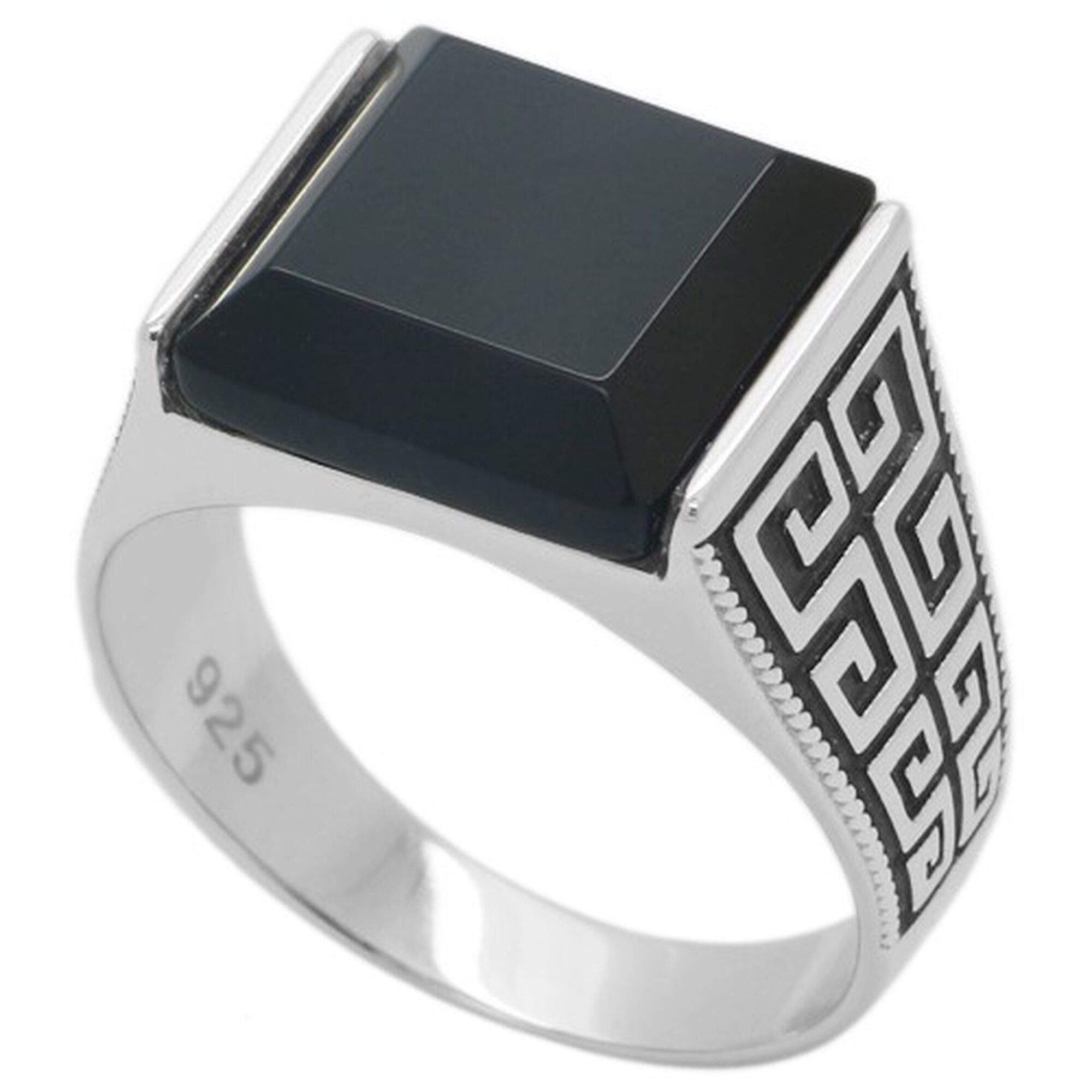 Печатка, серебро, 925 проба, родирование, агат