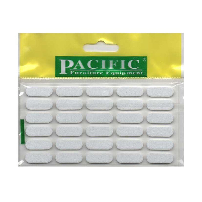 Амортизатор (демпфер) для мебели, овальный 22х8мм белый PACIFIC