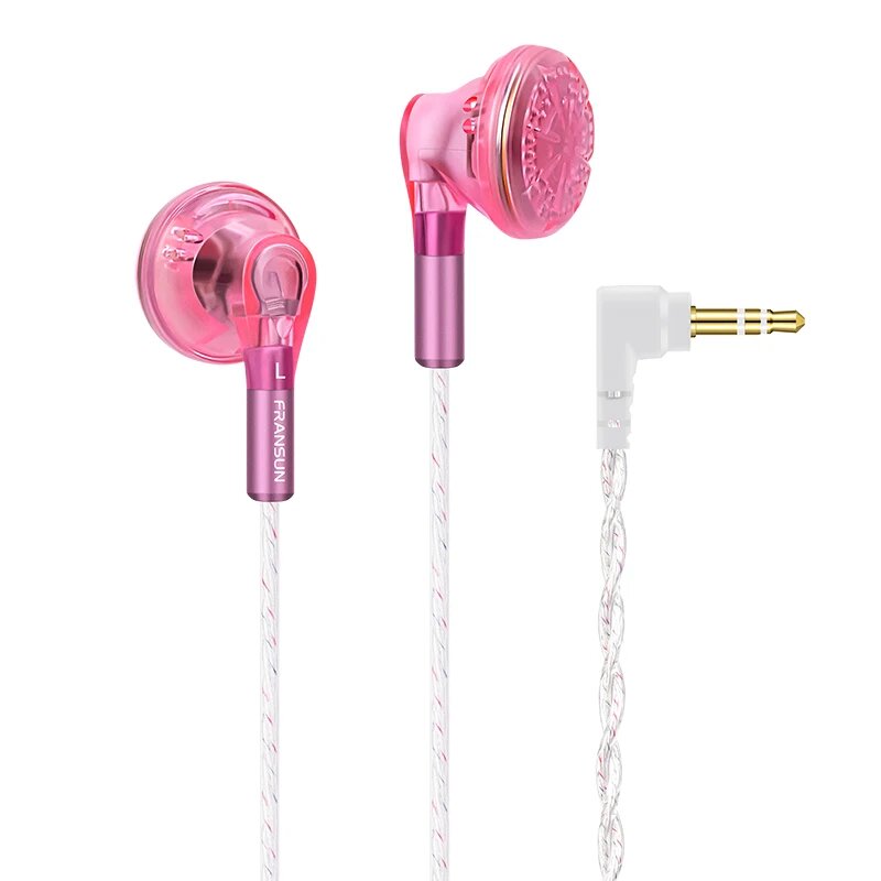 Fransun Gen 3 YD900 Динамические наушники с плоской головкой 16 мм Hi-Fi наушники-вкладыши 3,5 мм Type-C для Android/Xiaomi/iPhone 15 16