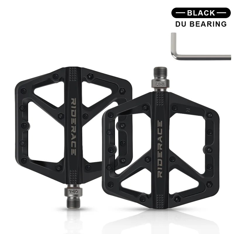 Riderace Черные велосипедные педали DU Bearing