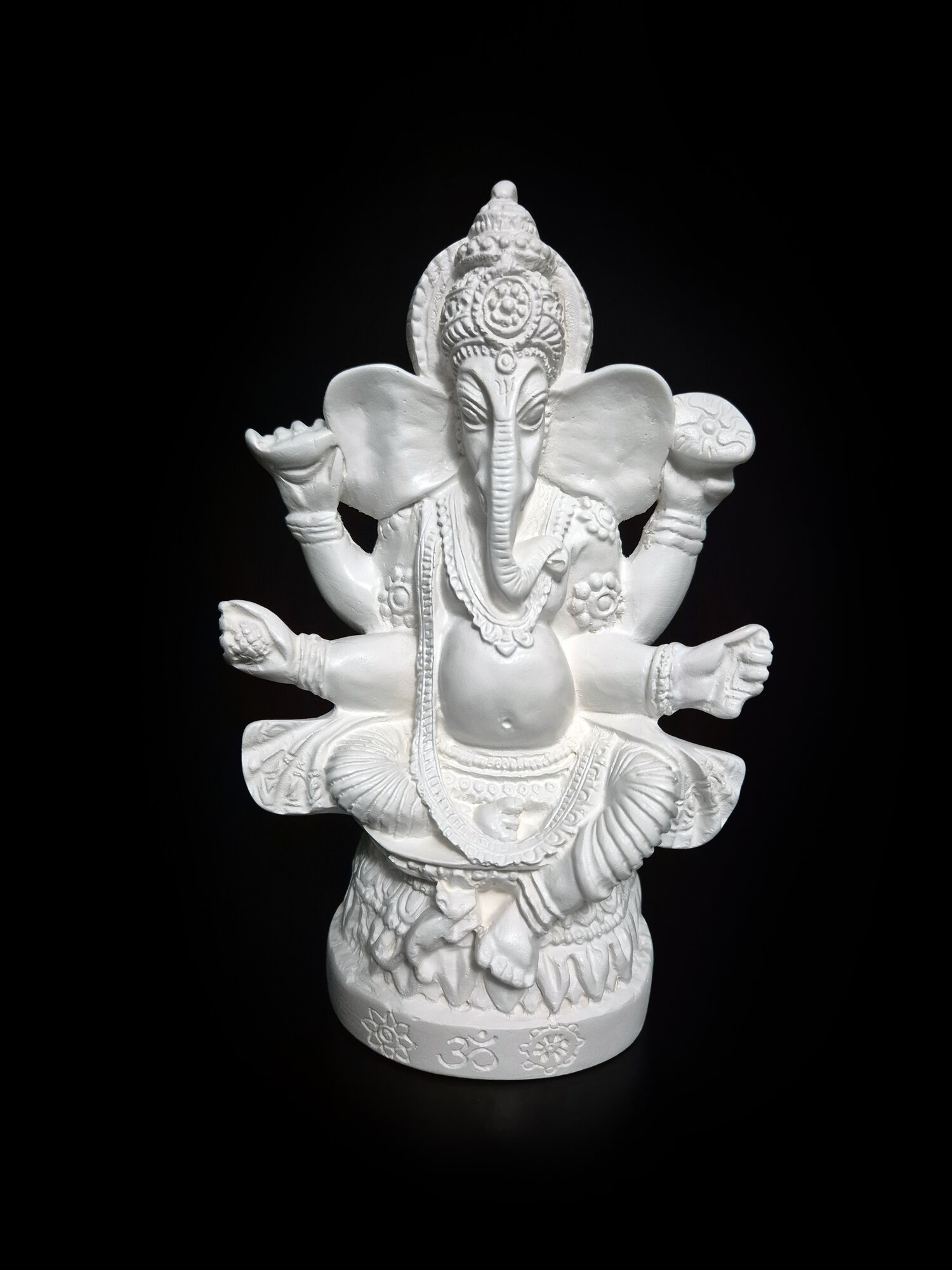Статуэтка Ганеша (Бог Слон), 17см. Белый, гипс.