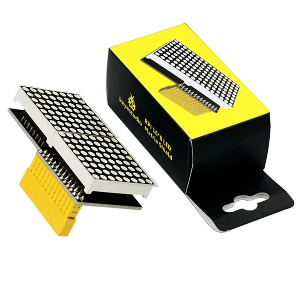 Keyestudio RPI 16*8 светодиодный матричный экран для драйвера Raspberry Pi MAX7219, модуль матричного экрана черного цвета с сертификацией CE