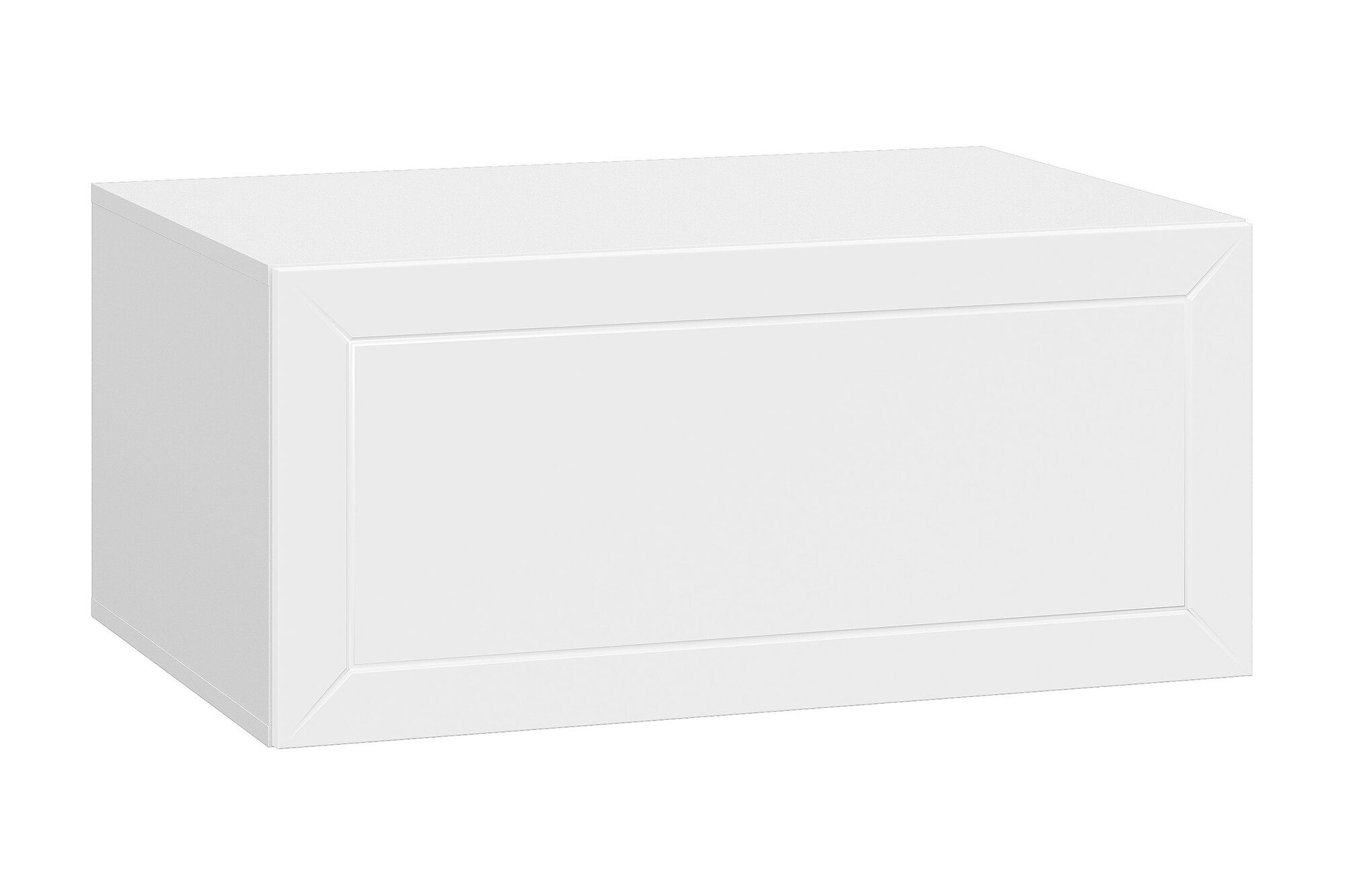 Кухонный модуль навесной антресоль Нонтон Лаорна, 80x54x36 см, белый / лунный бархат