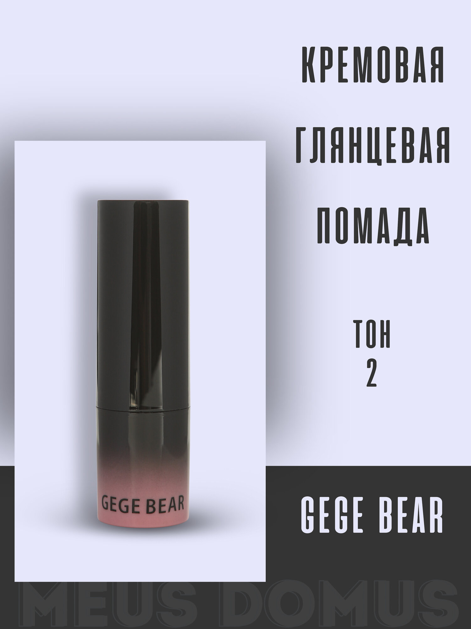 Глянцевая губная помада для макияжа с насыщенным цветом Тон02