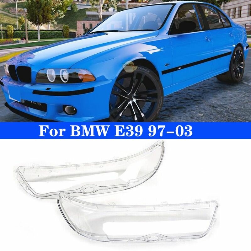 2шт Корпус фары Накладка на фары для BMW 5 серии E39 1997-2003