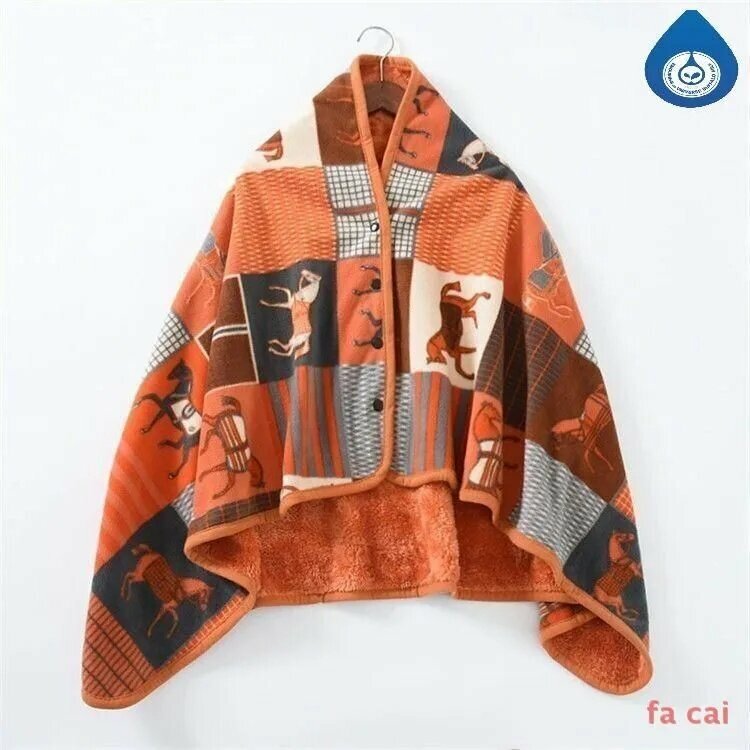 Плед пончо , Полиэстер, 140 см х 100 см