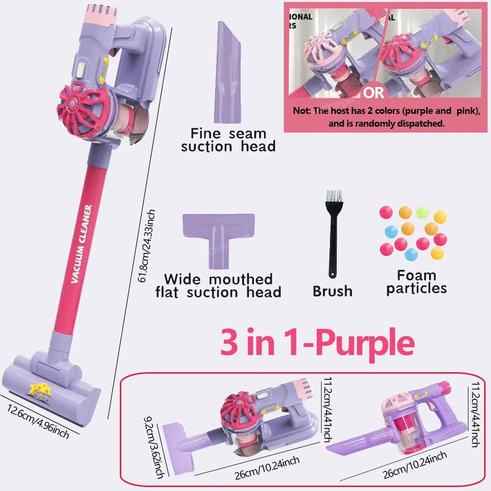 Детский пылесос Yunhuisheng 3 в 1-Purple